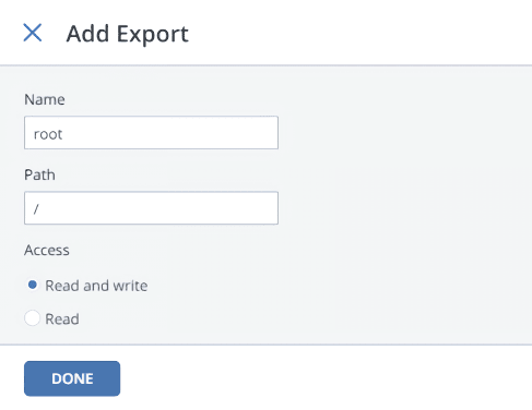 Creating NFS Exports