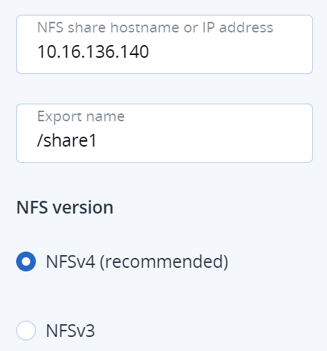 Connecting to external NFS shares via Backup Gateway – Acronis Cyber Infrastructure