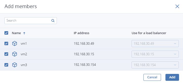 Managing load balancers – Acronis Cyber Infrastructure