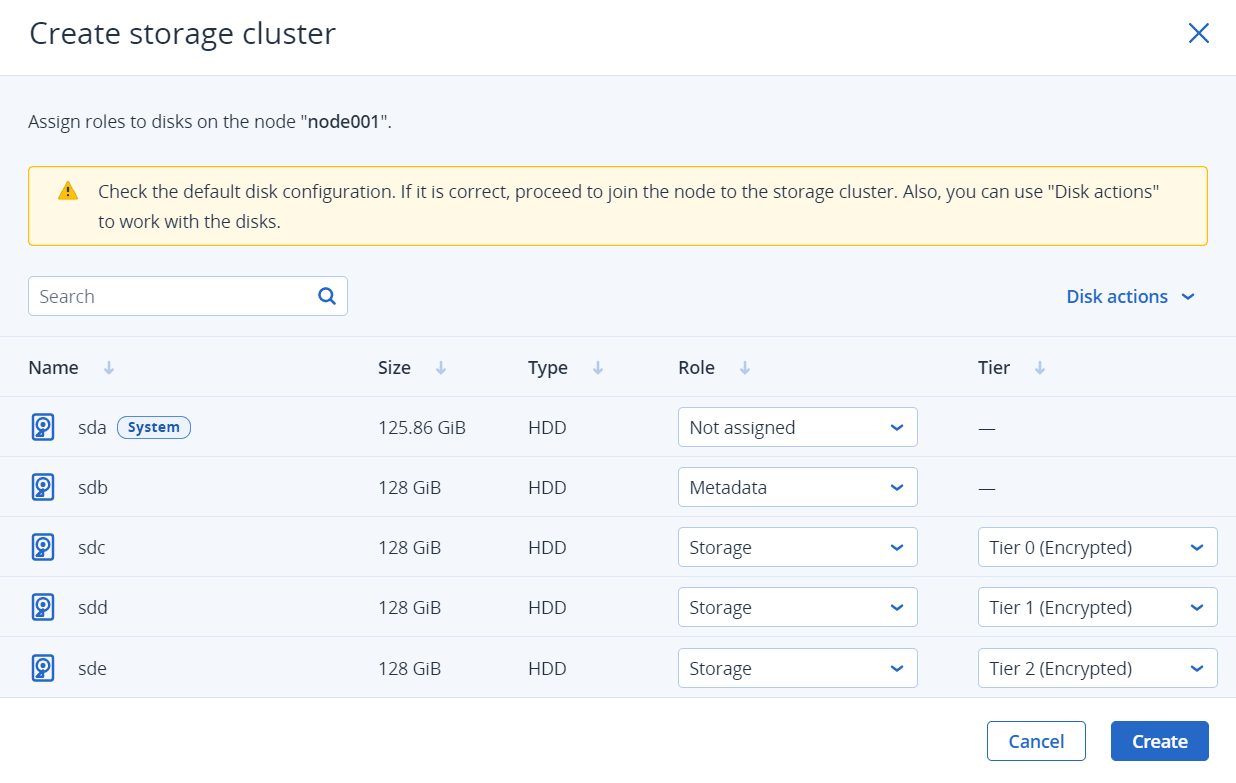 Deploying the storage cluster